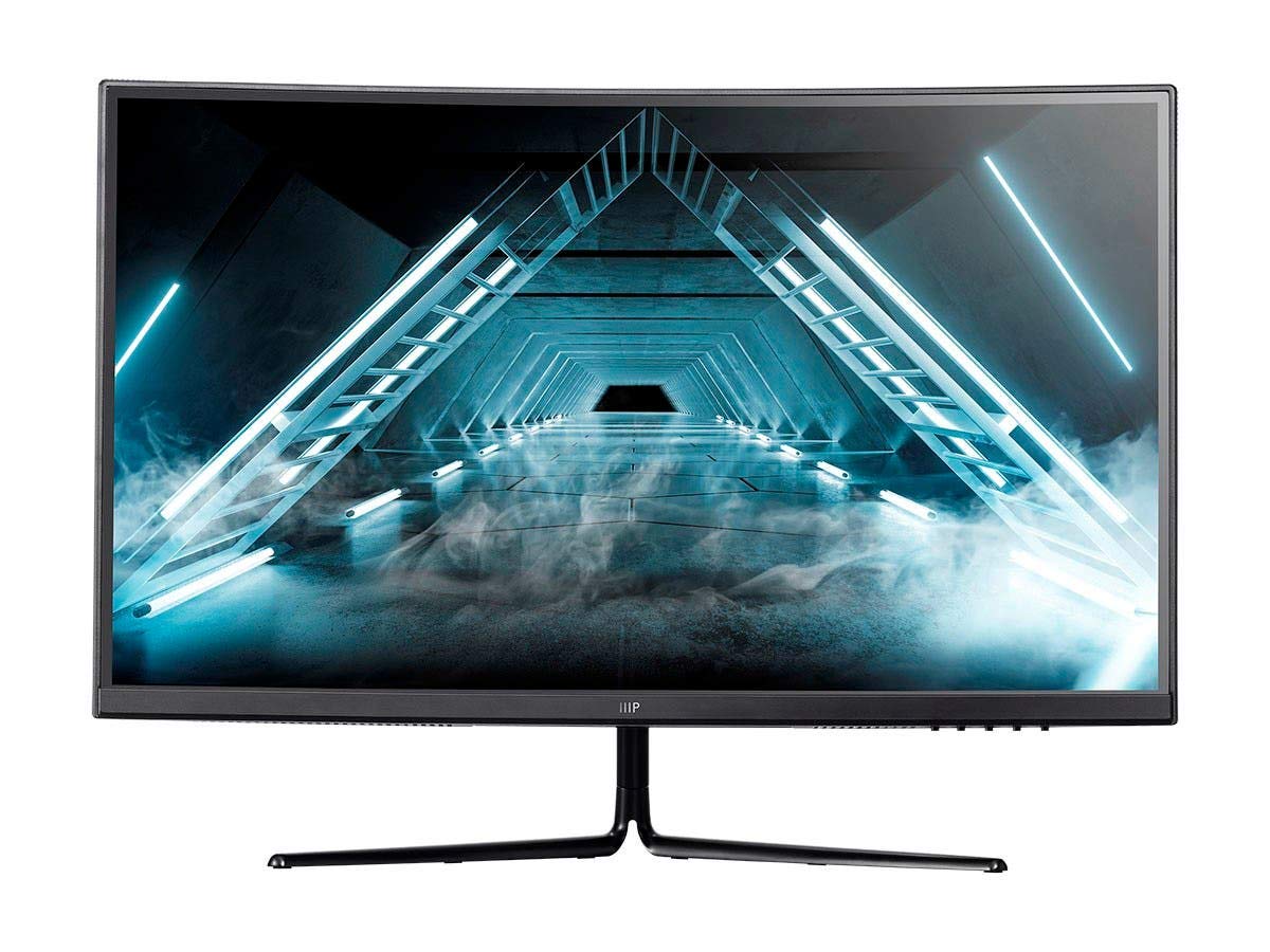 Monoprice Zero-G Curved Gaming Monitor - 27 Inch - Black, 1500R, QHD, 2560x1440p, 144Hz, 4ms GTG, DisplayHDR 400, AMD FreeSync, VA