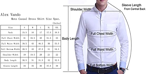 Alex Vando Mens Dress Shirts Wrinkle Free Regular Fit Stretch Bamboo Button Down Shirt,Lilac,XL