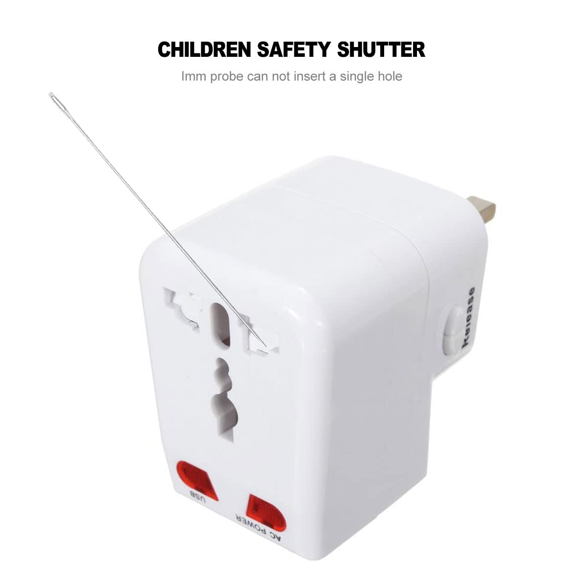 Universal Travel Adapter, Vsanstar International Wall Charger AC Plug Adaptor with 3A Smart Power and 2.1A USB for European USA UK EU Thailand NZ Australia 150 Countries(White)