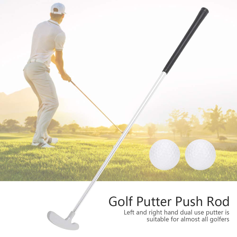3 Section Assembled Training Putter Kids Adult Training Practical Putter Push Rod Aluminum Alloy Putter with 2 Balls