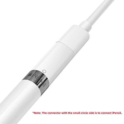 COOYA Compatible with Apple Pencil 1st Gen Charger Adapter Replacement for Apple Pencil 1st Generation 2-Pack Charging Adapter iPencil Charger Connector for Lightning Charging Adapter for iPad Pro Air