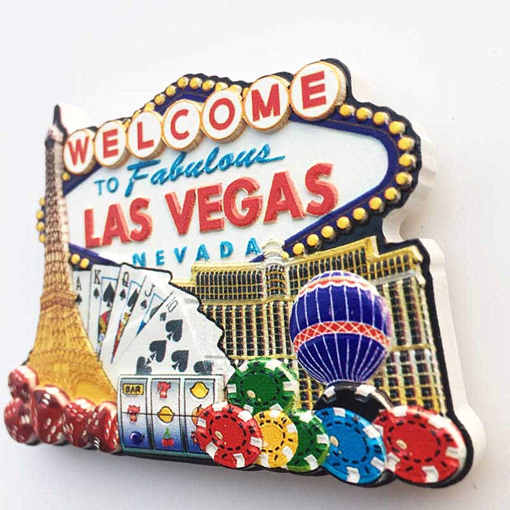 3D Famous Casino Las Vegas Nevada USA Fridge Magnet Souvenir Gift,Home & Kitchen Decoration Magnetic Sticker Las Vegas USA Refrigerator Magnet Collection