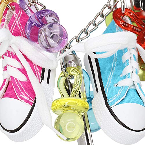 Bonka Bird Toys 1340 Sneaker Delight Stainles Steel Acrylic Pacifier Colorful Parrot Macaw