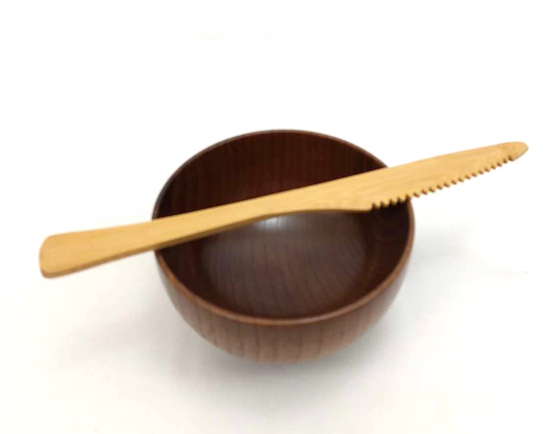 JapanBargain 4107x6, Bamboo Dinner Knife Butter Spreader Kids Knife for Eating Appetizer Furit Dessert Snack Reusable Dishwasher Safe, Set of 6, 9-inches