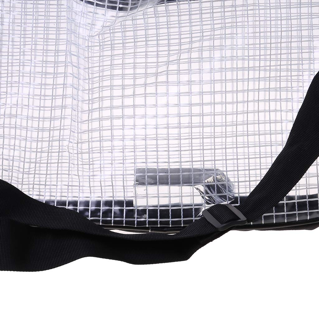 BEITABEITAkaitank Anti-Static Cleanroom Clear Tool Bag Full Cover PVC for Engineer Shoulder Bag Crossbody Bag,Black