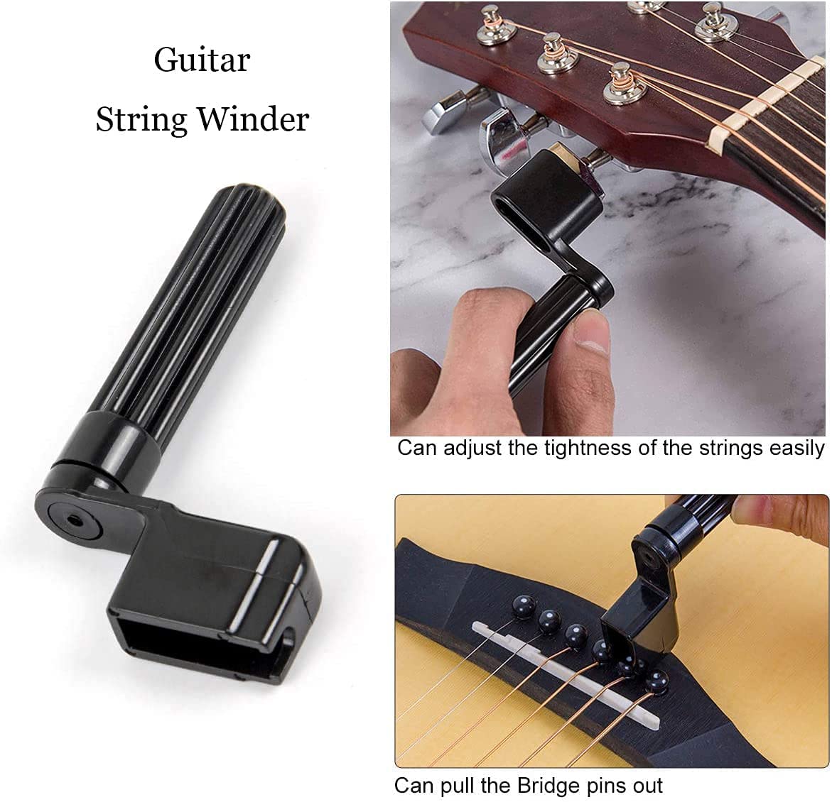 3 Sets Of 6 Acoustic Guitar Strings Steel String With 4 Guitar Picks, Guitar String Winder Guitar Kit For Beginners Performers