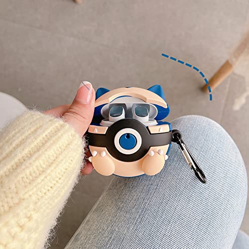 AOLABOKY PVC Earphone Case for Xiaomi Redmi Buds 3 Pro and XiaoMi Redmi AirDots 3 Pro,Cute 3D Funny Cartoon Cool Design Skin Protective Silicone Case with Keychain (carby)