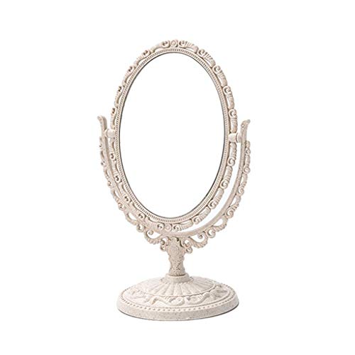 KXA Bathroom Mirror Cosmetic Mirror Continental HD Double-Sided Interior Office 360 ??deg; Rotation Princess Mirror Portable Travel Mirror Mirror Shaving Mirror