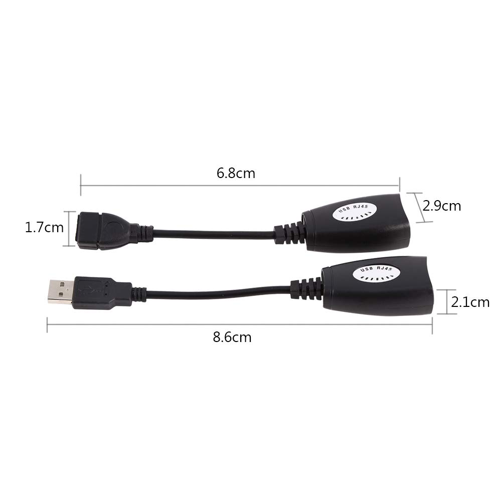 USB to RJ45 Adapter,USB 2.0 to RJ45 Ethernet Extension Extender Network Adapter Cable Wired LAN Ideal for Use with USB Cameras, Printers, Web Cameras, Keyboard, Extensions