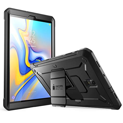 SUPCASE Full-body Rugged Case for Galaxy Tab A 10.5 with Built-In Screen Protector Kickstand Hybrid Case for Samsung Galaxy Tab A 10.5 (SM-T590/T595/T597) 2018 Release- Unicorn Beetle Pro (Black)