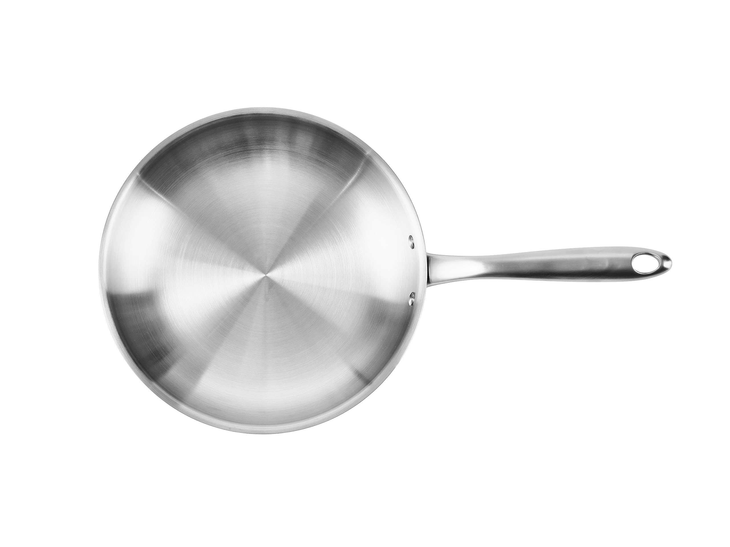 CHEF TOPF 5-ply Stainless Steel Frying Pan 10inch, Full 5-Ply Clad Construction Professional Grade Pan, Brushed Finish, Induction Cooking Pan, Oven Safe, Dishwasher Safe