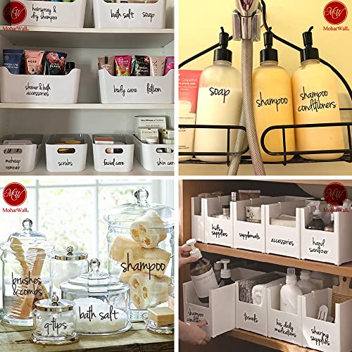 Bathroom Labels The Home Edit Labels Bathroom Labels for Containers Organization Stickers 149 Pcs Word Bath, Beauty & Makeup Preprinted Stickers Waterproof Decals