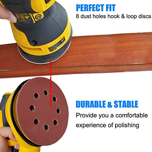 5 Inch 8 Hole Aluminum Alloy Replacement Sanding Pad for Dewalt DWE6423/6423K, DWE6421/6421K, DWE6421-B2, DWE6421-B3, DWE6421-BR, DCW210B Hook and Loop Sander Backing Pad - 1 Pack