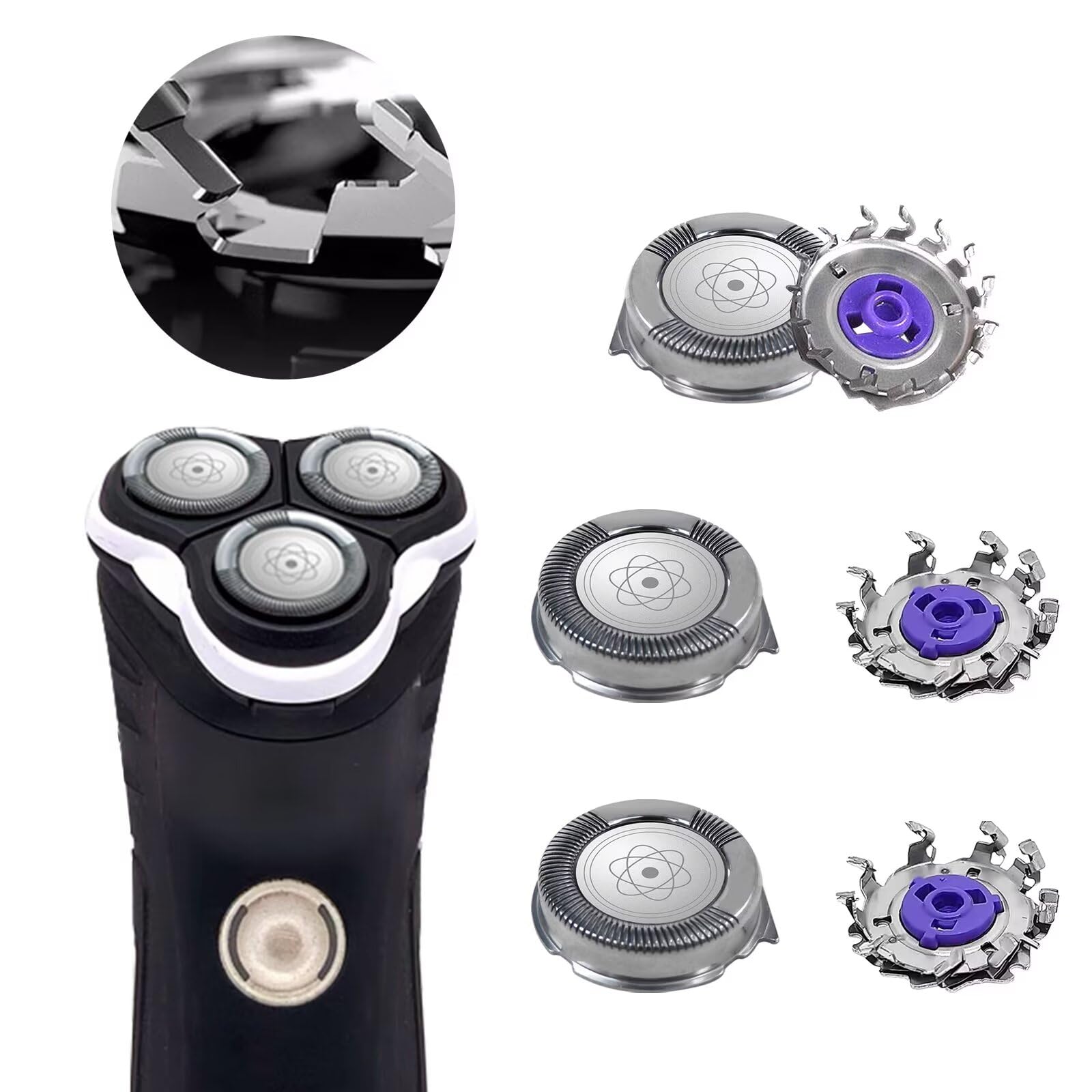 Set of 3 Replacement Shaver Head Blades for Norelco Philips AT814 7810XL 7812XL 7380XL 7350XL