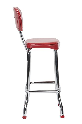 COSCO Stylaire 3 Piece High Top Set, Red & Chrome