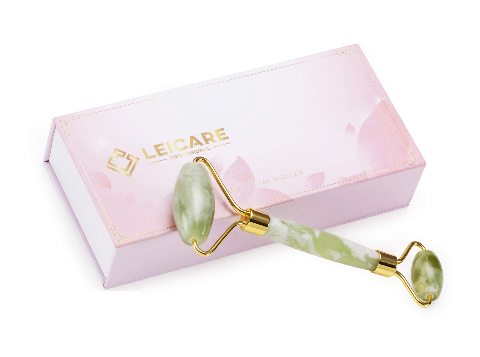 Jade Roller for Face - Jade Facial Roller, Face Roller Skin Care Tool - Under Eye Roller, Face Massager for Women to Remove Wrinkles Puffiness