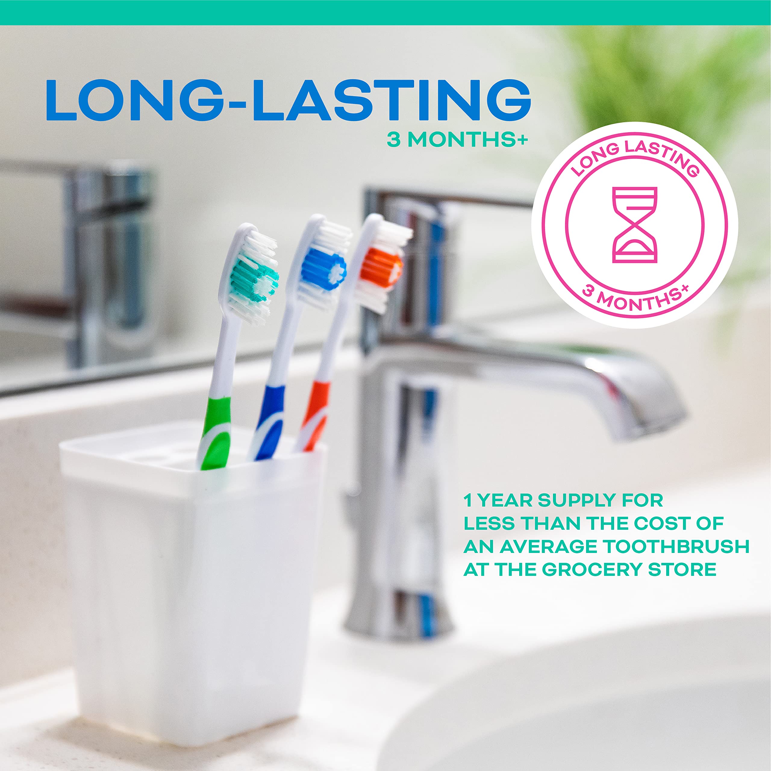 Bulk Toothbrushes Pack - 24 Individually Wrapped Toothbrushes Bulk for Travel, Hotels, AirBnB Guests, Relief Missions, and Donations - Bulk Disposable Toothbrush Pack Adults and Kids