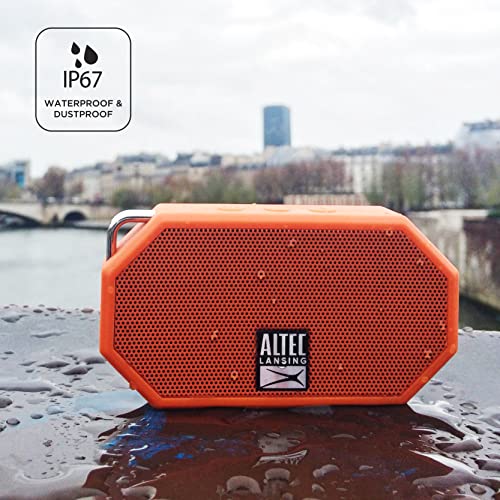 Altec Lansing Mini H2O - Waterproof Bluetooth Speaker, IP67 Certified & Floats in Water, Compact & Portable Speaker for Hiking, Camping, Pool, and Beach,Black
