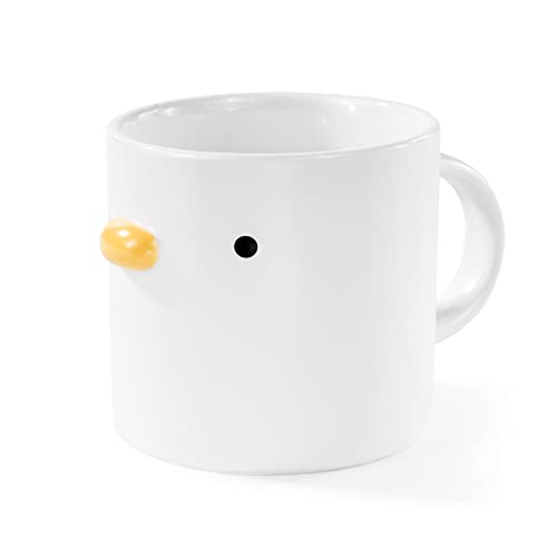 AOUNTRON Coffee Mug 14oz Handcrafted Ceramic Duck Shaped Cute mugs with Artisanal Glaze,Funny Mugs,Gift for Coffee Lovers and Collectors