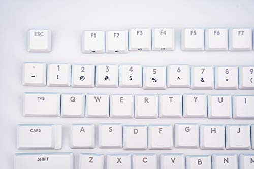 luo Suitable Logitech G915TKL G915 G815 Keyboard keycaps,Replacement Keycaps Mechanical Gaming Keyboard (White 87 Keys only keycaps)