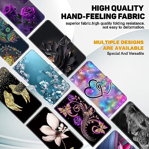 ALILANG for Samsung Galaxy Z Fold 3 5G Wallet Case with Credit Card Holder, Flip Book PU Leather Protective Magnetic Cover for Samsung Z Fold 3 Phone Case-Two Lions