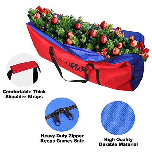 JoyPlus Christmas Tree Storage Bag Fits Up to 7 ft Disassembled Tree,47" x 12" x 19" Holiday Artificial Tree Storage Case with Durable Waterproof Material (Bag Only)