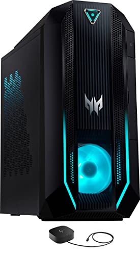 acer Predator PO3-630 Gaming Desktop PC (Intel i7-11700 8-Core, 64GB RAM, 512GB PCIe SSD + 6TB HDD (3.5), GeForce RTX 3070, WiFi, Bluetooth, Backlit KB, HDMI, USB 3.2, Display Port, Win 10 Pro)