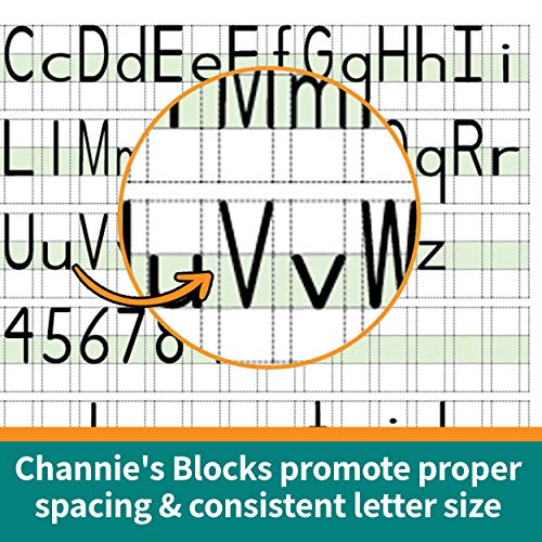 Channie’s Workbook Set for Pre-Kindergarten - 3rd Grade Elementary School Students, 4 Handwriting Pads & 2 Math Practice Workbooks (6 Pack)