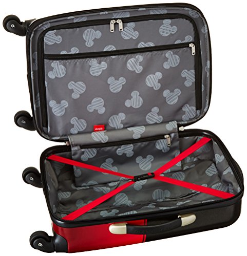 American Tourister Disney Hardside Luggage with Spinner Wheels, Black,Red, Carry-On 21-Inch