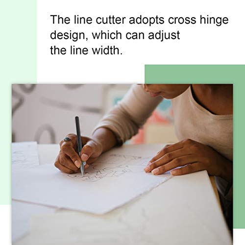 HEALLILY Line Drawing Pen Art Ruling Pen Adjustable Straight Line Pen Drawing Pen for Technical Drawing Cartography Lines Applying Masking Fluid Line Work 3pcs Rolling Ink Pen