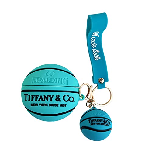 Airpod 1/2 Case, 3D Cartoon Funny Cute Cover,with Cartoon Pendant,Compatible for Airpod 1/2. (Basketball)