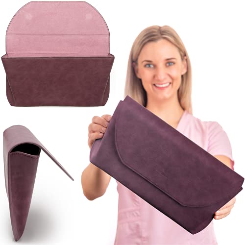 BJĂRN HALL Littman Stethoscope Cardiology IV Case | Fits Rose Gold Cardiology Stethoscope | Littmann MDF ADC Welch Allyn | Extra Room for Blood Pressure Headbands Mask | Cardiology - Crushed Violet