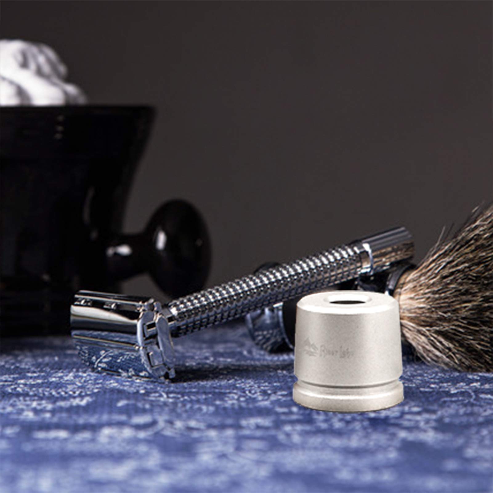 Butterfly Safety Razor Kit, WEISHI Chrome Long Handle Butterfly Open Double Edge Safety Razor With RIVERLAKE H3 Razor Holder Set (1 Razor, 1 Stand & 10pcs blades)