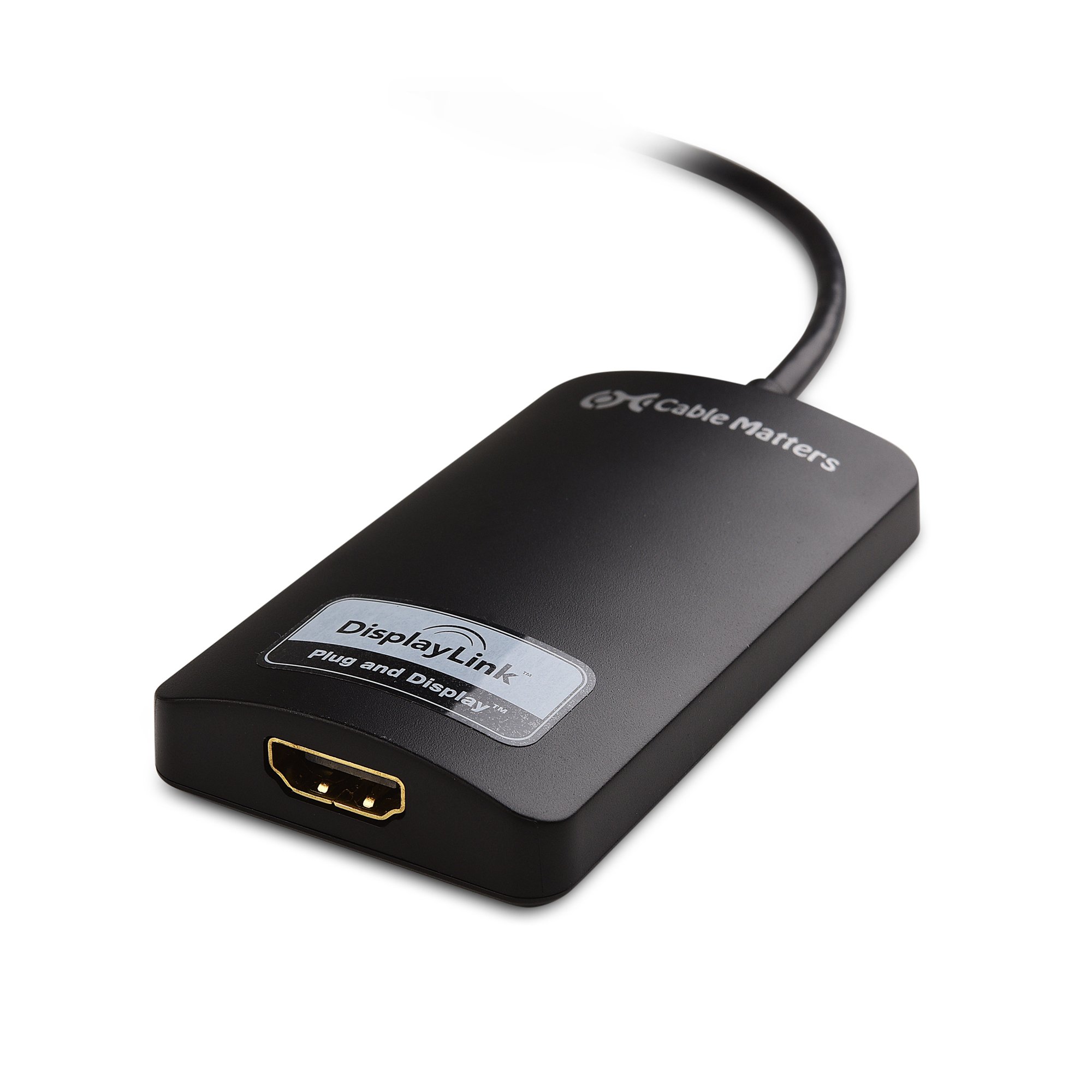 Cable Matters SuperSpeed USB 3.0 to HDMI Adapter (USB to HDMI Adapter) for Windows up to 1440p in Black