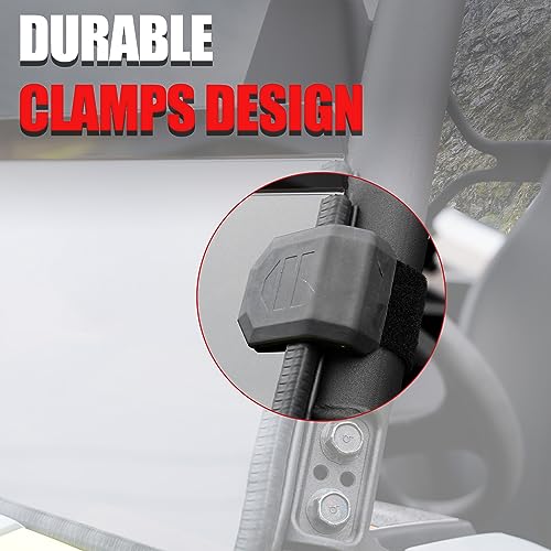 A & UTV PRO Front Dark Tinted Half Windshield for Yamaha Wolverine RMAX2 1000/ RMAX4 1000 2021 2022 2023 Accessories, Hard Coated Vented Window Windscreen, 250x Stronger Than Glass, 1PC