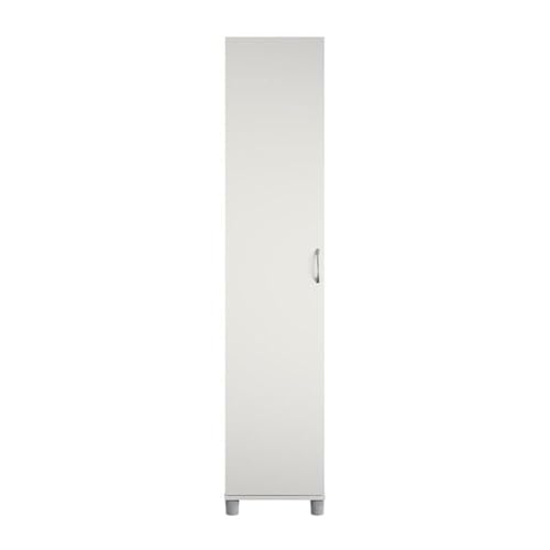 Pemberly Row Transitional 16" Utility Storage Cabinet in White