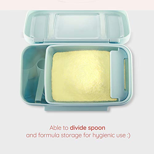 Portable Baby Formula Dispenser Container for Travel Outdoor Milky Bottle (Mint, Small (150g))