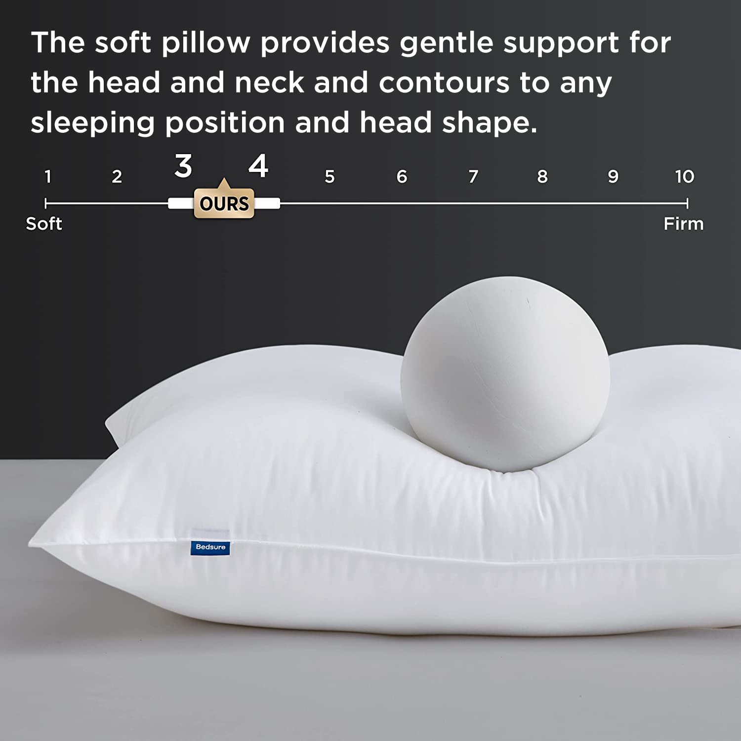 BEDSURE Pillows Queen Size Set of 2 - Queen Pillows 2 Pack Down Alternative Hotel Quality Bed Pillows for Sleeping Soft and Supportive Pillows for Side and Back Sleepers