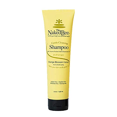 The Naked Bee Orange Blossom Honey Gentle Cleansing & Deep Exfoliating Hair Shampoo 10oz - Clarifying Shampoo with Scalp Exfoliator for Build-Up Removal - Refreshing & Gentle Shampoo