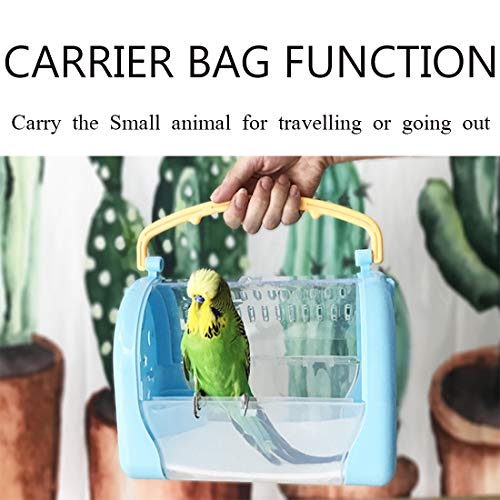Hamster Cage Travel Carrier Portable Cage with Water Bottle Outgoing Cage and Adjustable Strap Pet Cage for Small Pet Hedgehog Sugar Glider Squirrel Mice.