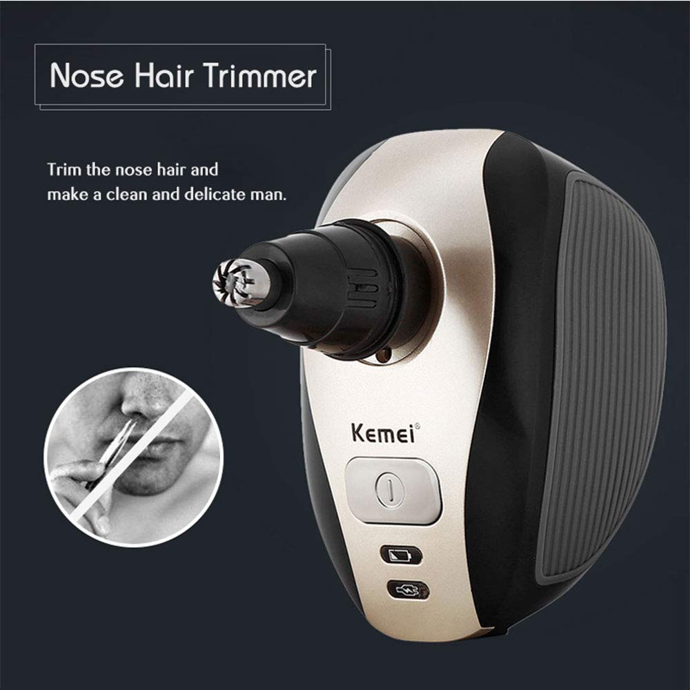 Men's 5 in 1 5D Electric Rotary Razor Rechargeable Waterproof Five-Headed Beard, Hair Razor for a Perfect Bald Look, Cordless and USB Rechargeable