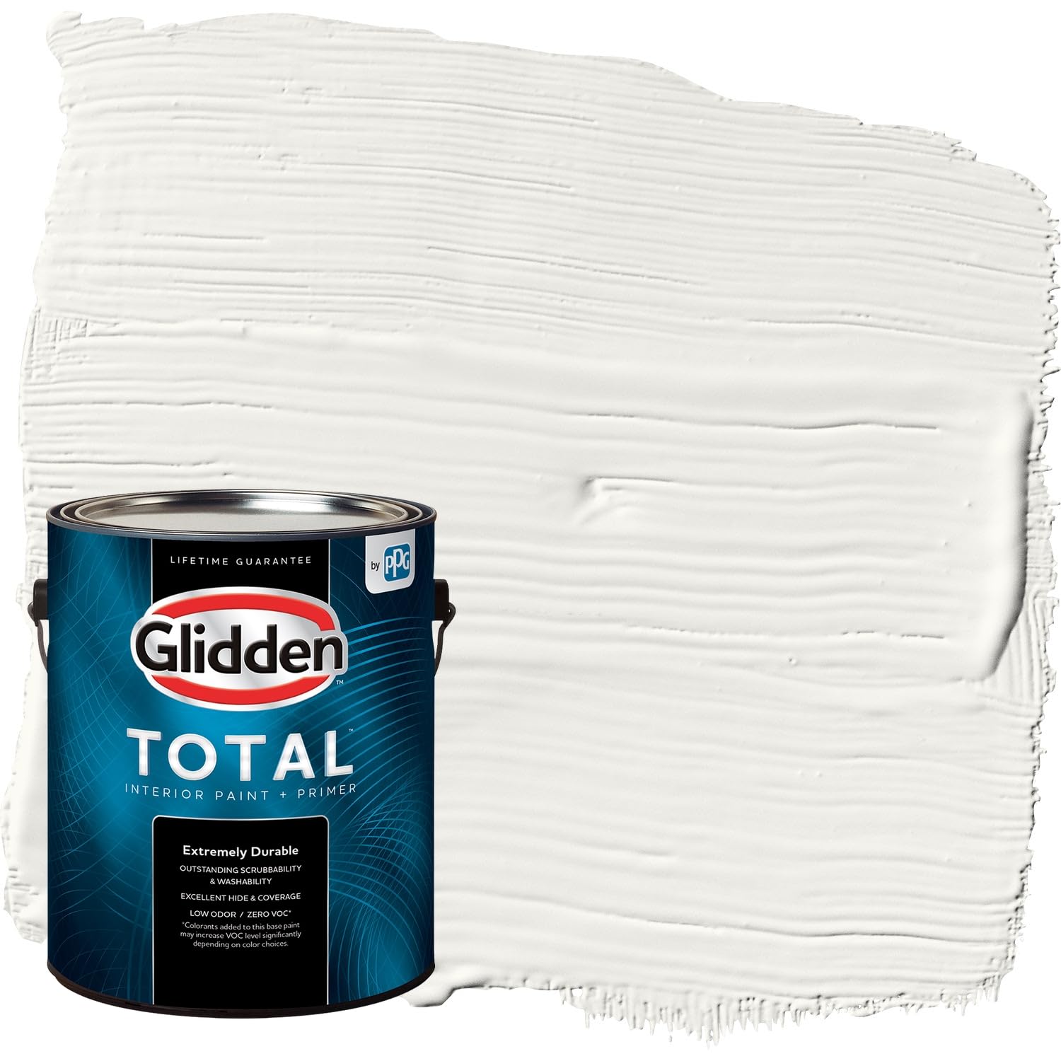 Glidden Total 1 gal. Commercial White/White Semi-Gloss Interior Paint with Primer
