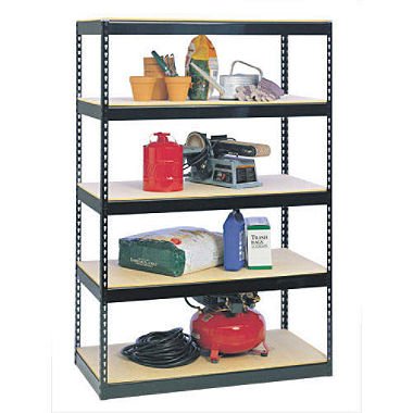 King’s Rack 5 Layer Black Steel Storage Rack Boltless Shelving Unit Tier Layer Height Adjustable Shelf Organizer 30" W x 12" D x 60" H