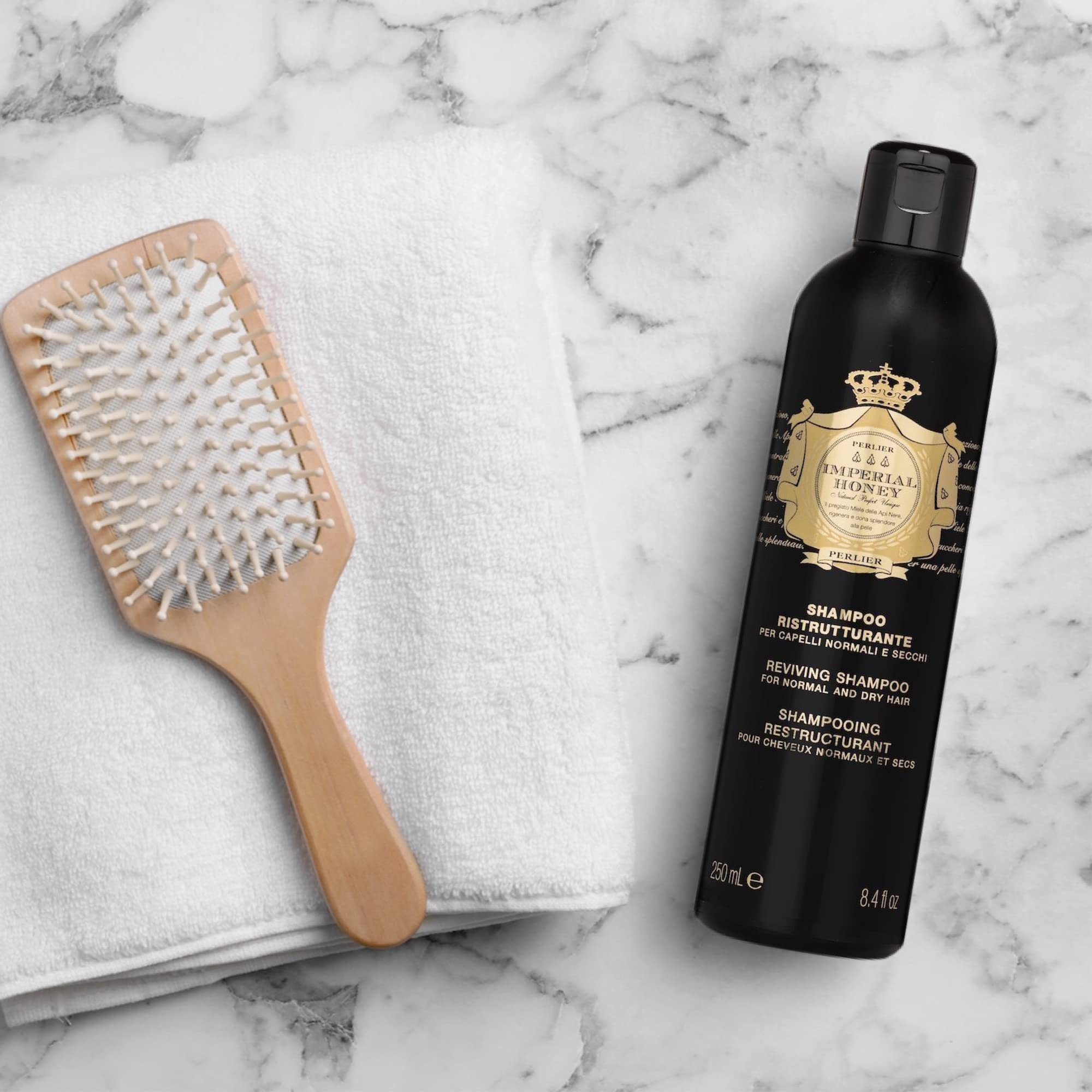 Perlier Imperial Honey Shampoo - Luxurious Moisturizing Shampoo For Regular, Dry, Or Itchy Scalps, Help Curl And Shine Your Hair With Imperial Honey Hydrating Shampoo 8.4 Oz