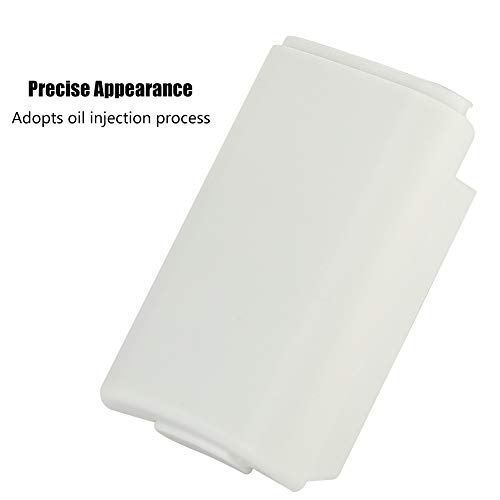 Battery Cover, Replacement Universal Oil Injection Process 5 PCS Easy to Install Anti-Abrasion Shell Case Cover Kit for Game Controller(White)