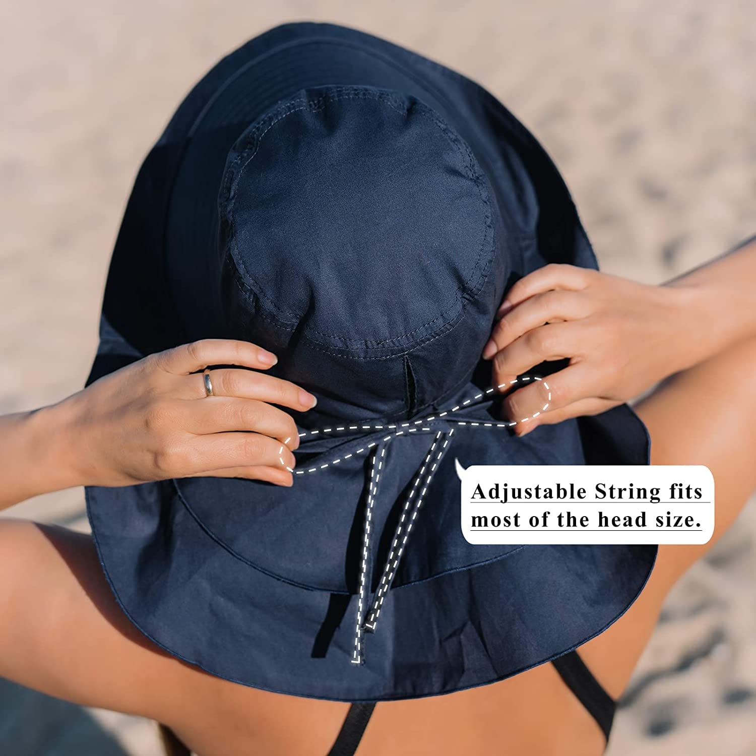 3 Pack Womens Ponytail Sun Hat with Neck Flap Wide Brim UV Protection Bucket Hat Summer Beach Fishing Hiking Garden UPF 50+ (3 Pack-Dark Grey&Light Grey&Army Green)