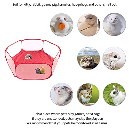 Amakunft 2 Pcs Large Guinea Pig Bed Mat, Rabbit Sleep Bed, 17.7x13.7x2 Inches, Small Animal Playpen for Bunny/Chinchilla/Hedgehog
