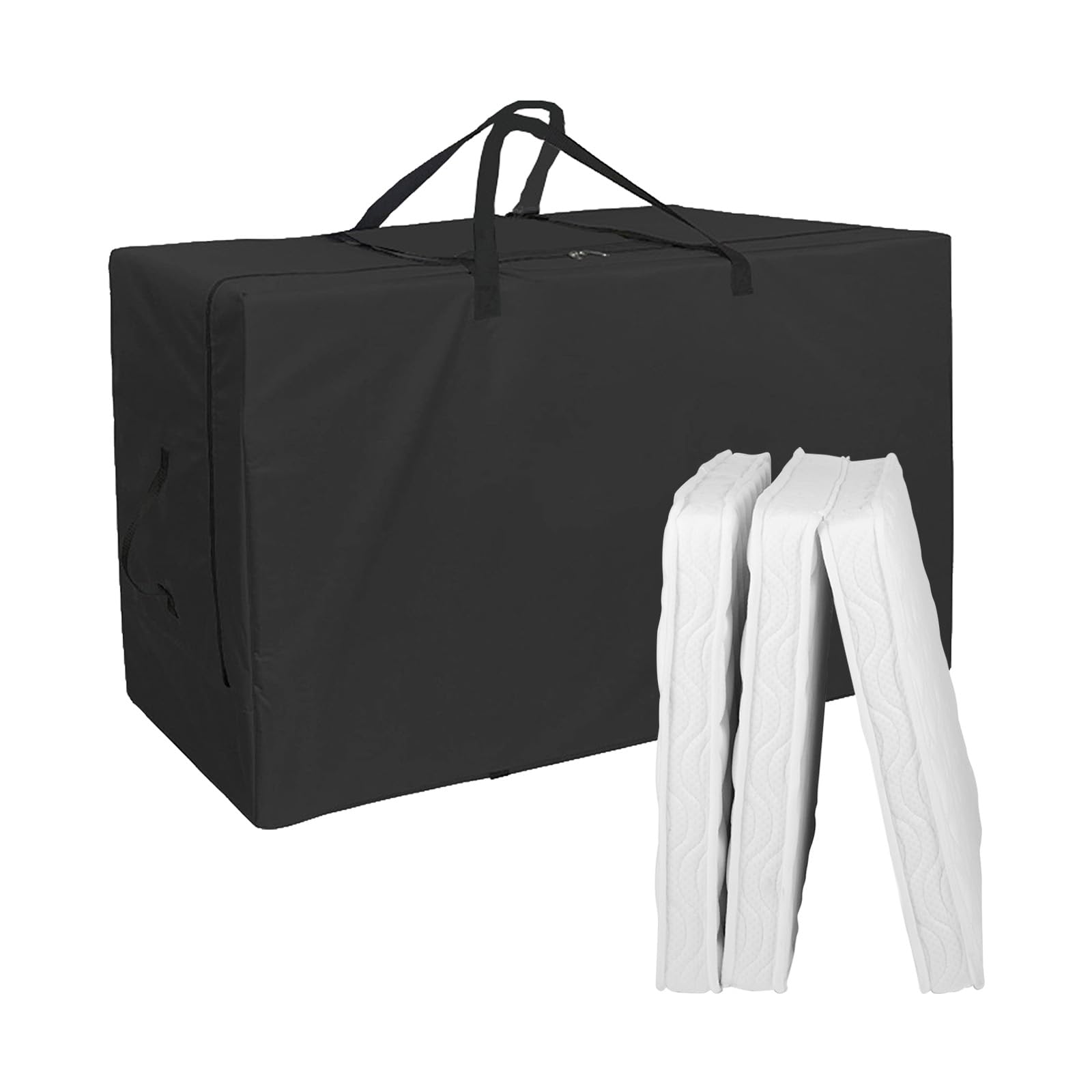 420D Folding Mattress Storage Bag, Mattress Portable Bag with Zipper for 3-4 Inch Double Three Fold Mattress (40x28x18inch)