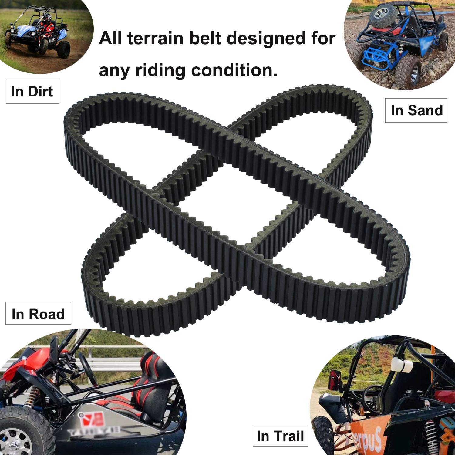 422280652 X3 Belt Compatible with Can Am Maverick X3, X3 MAX, XDS, XRS, MAX, Drive Belt Replacement for ATV CVT, Replace 422280651 417300383