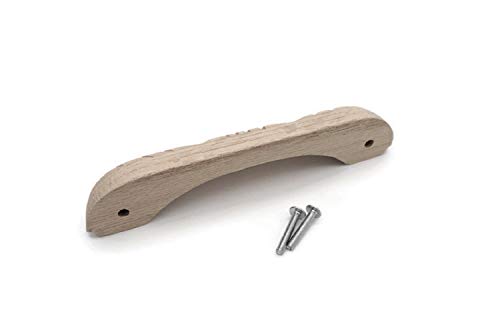 7" Carved Oak Desk Drawer Pulls - Carved Oak Wood Pulls for Antique Oak Desk - Roll Top Desk - Oak Desk Drawer Pulls - Carver Wood Pulls - Carved Wood Furniture Pulls - Roll Top Desk Hardware